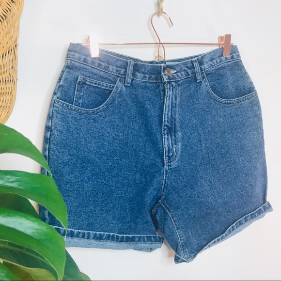 Vintage | Shorts | Vtg Retro 9s High Waisted Denim Jean Shorts | Poshmark